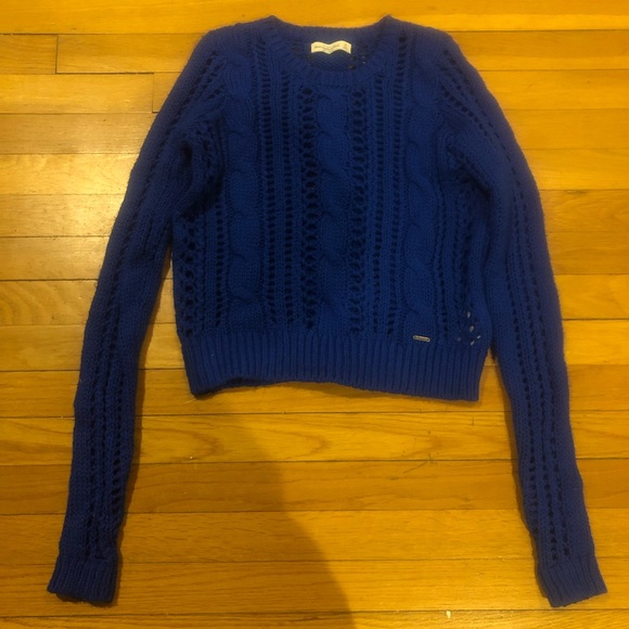 Abercrombie & Fitch | Sweaters | Royal Blue Cable Knit Sweater | Poshmark